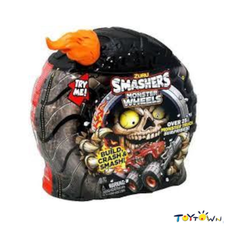 Smashers Monster Wheels Red Flame Mystery Pack [Over 25 Monster Trucks ...