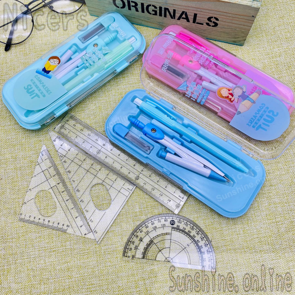 #1008 7in1Metal Compass Suit Math set Compasses | Shopee Philippines