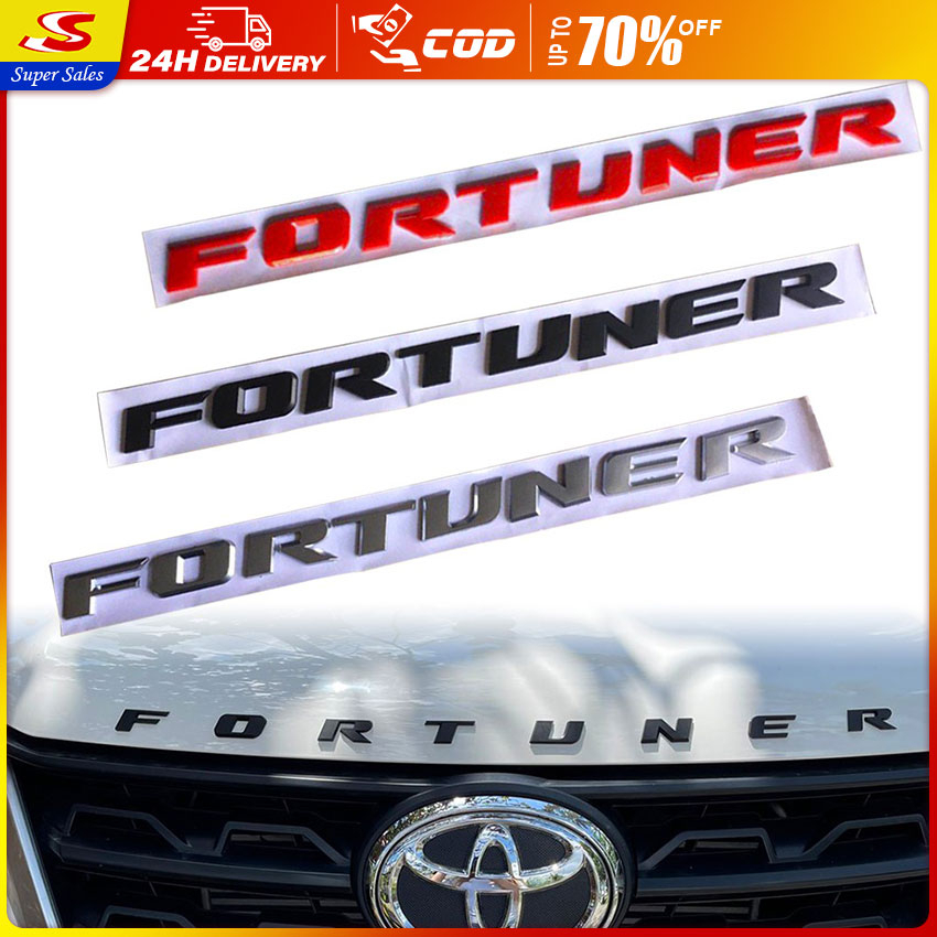 For Toyota Fortuner Sticker ABS Car 3D Logo Sticker Bonnet Emblem ...