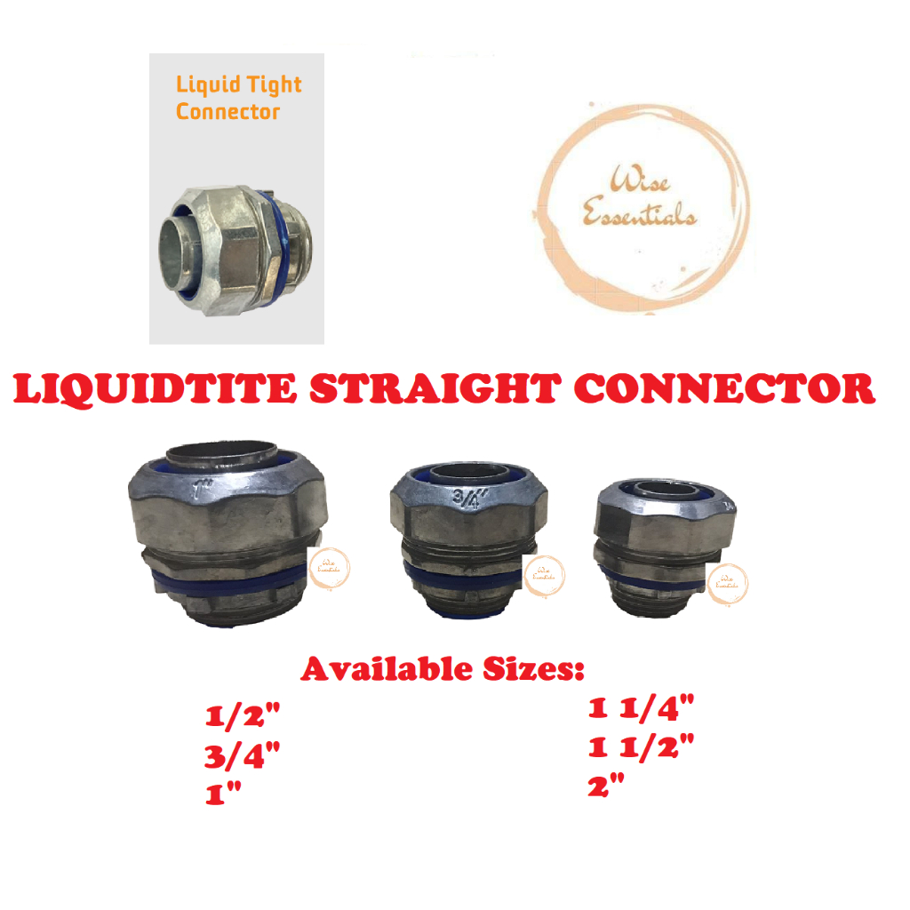 Liquid Tight Straight Connector sizes 1/2" to 1" | Shopee Philippines
