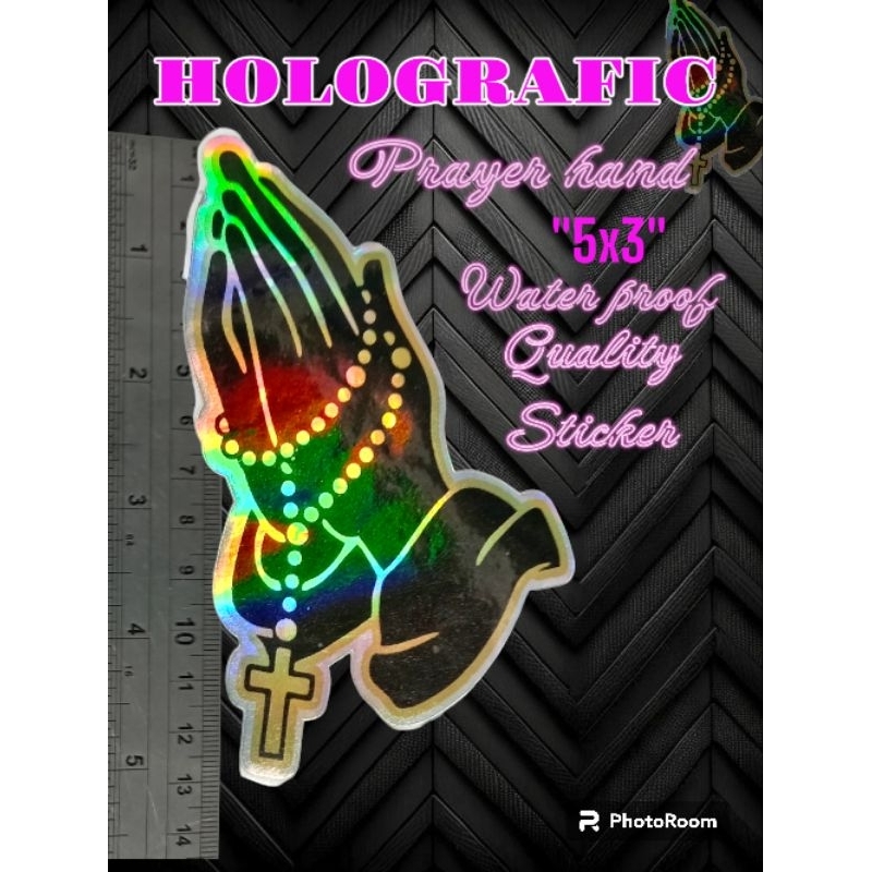 PRAYER HAND HOLOGRAFIC/HOLOGRAM STICKER/PRAYER HAND | Shopee Philippines