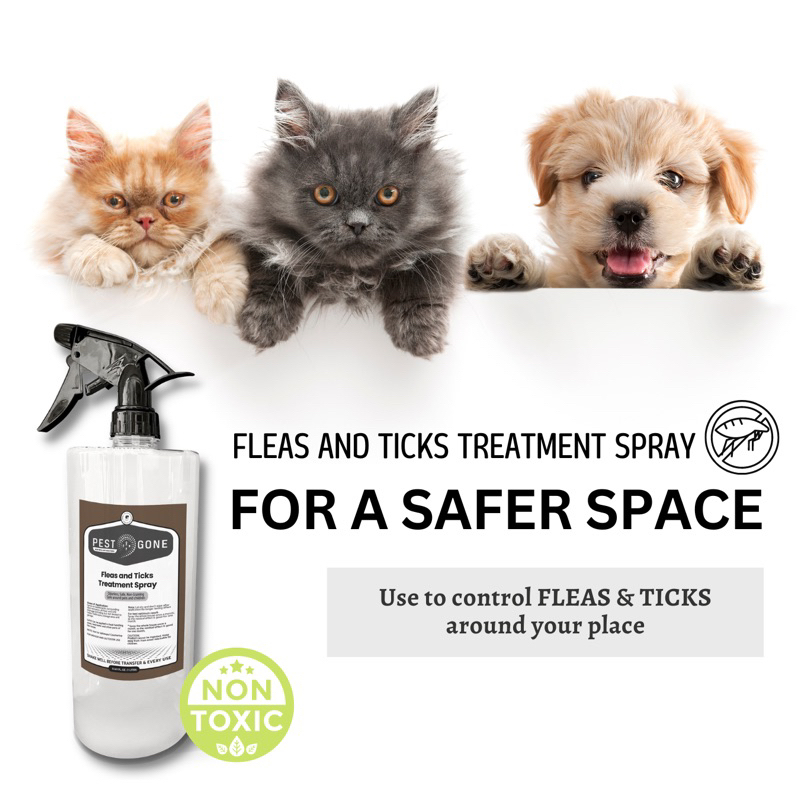 Pest Gone Flea and Tick Remover for Dogs and Cats, Tick and Flea Spray ...