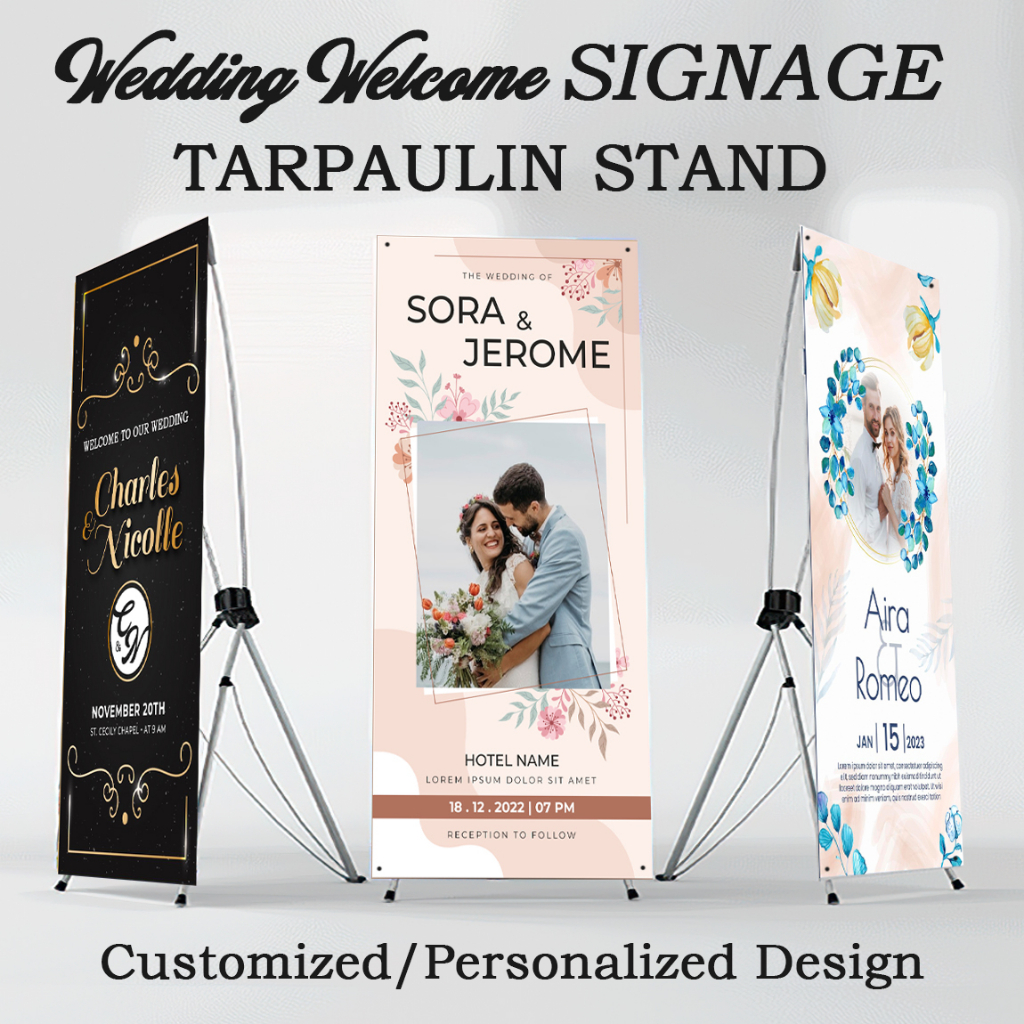 Wedding Signage welcome Signage X Banner Events welcome tarpaulin ...