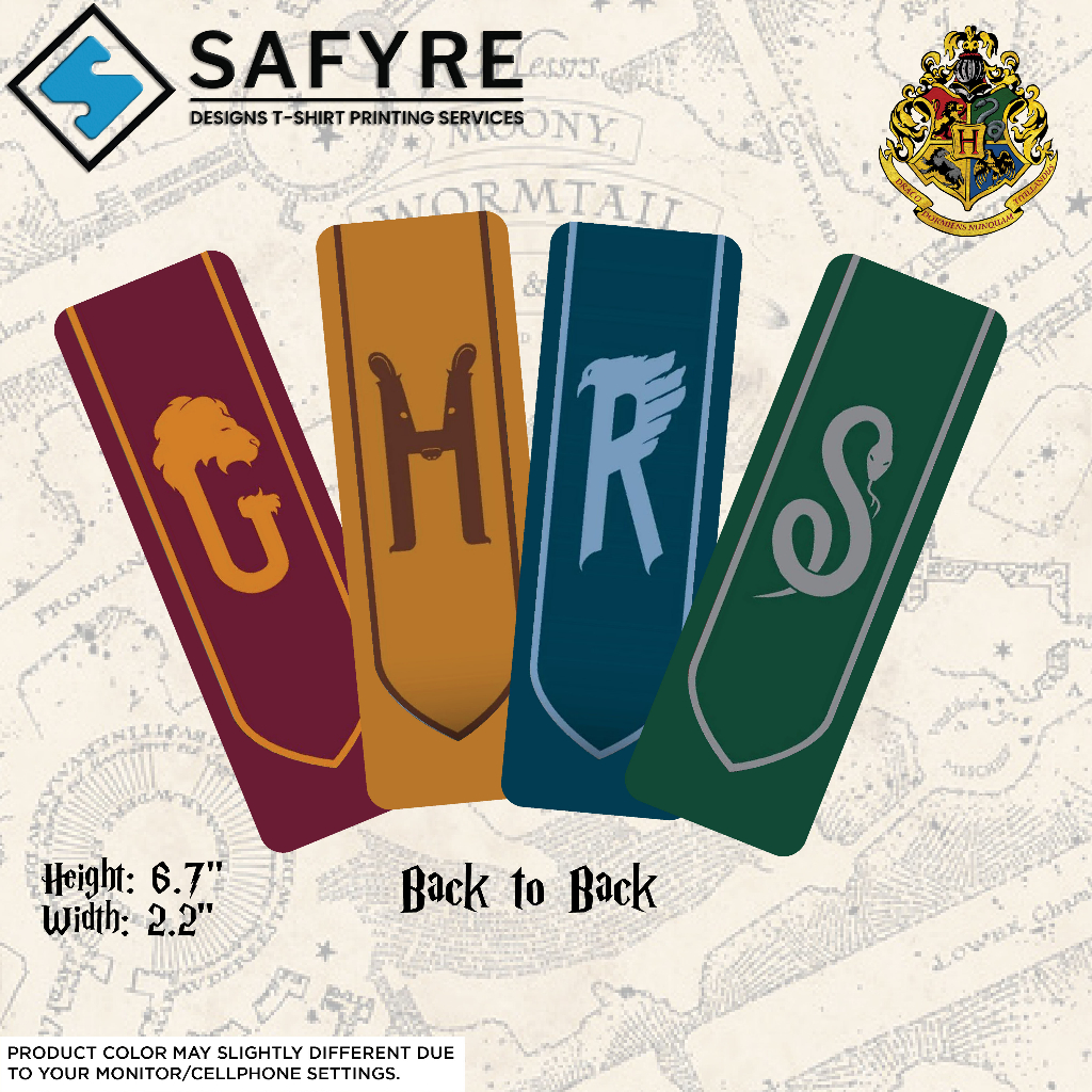 Bookmark, Harry Potter, Hogwarts Houses Design, Gryffindor, Hufflepuff ...