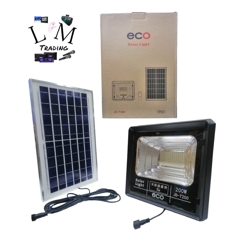 ECO SOLAR LIGHT JD-T200 Solar Light Series indoor outdoor light with ...