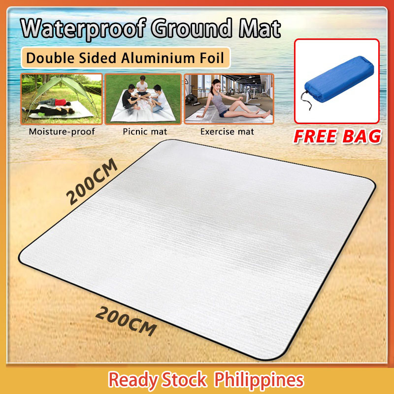 Waterproof Ground Mat Camping Double Sided Aluminium Foil Outdoor ...