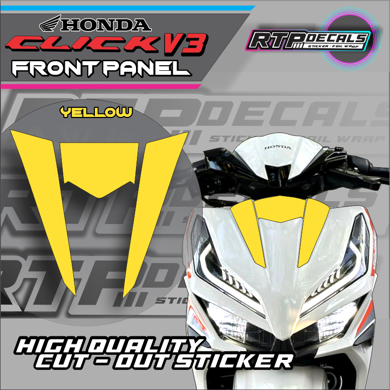 HONDA CLICK V3 FRONT PANEL DECALS STICKER - PPH | Shopee Philippines