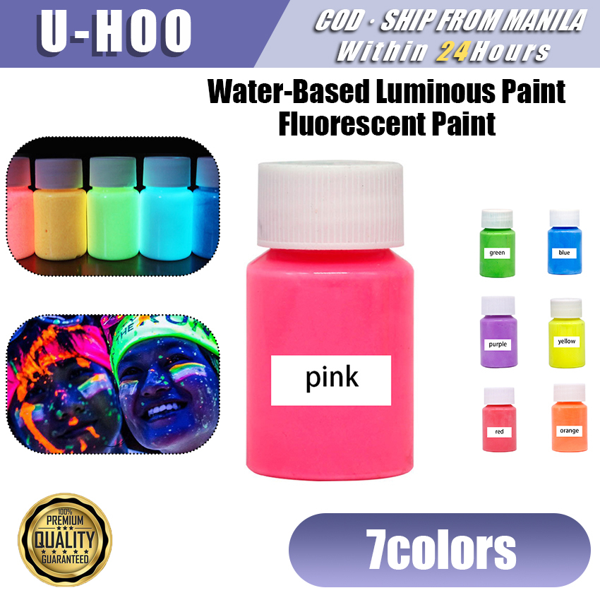 20g Bright Glow In The Dark Acrylic Paint Water-based Luminous Pigment ...