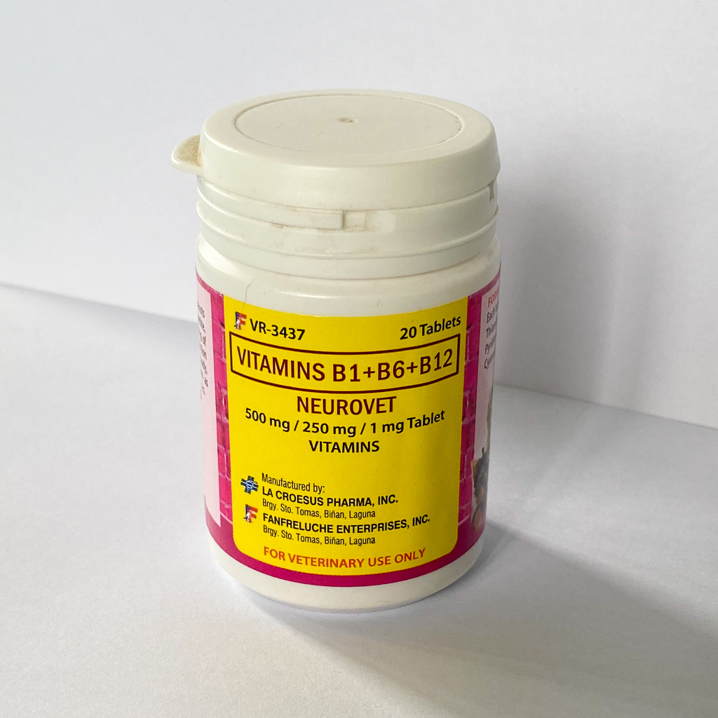 Neurovet Vitamin B1+B6+B12 for Pets 20 Tabs | Shopee Philippines