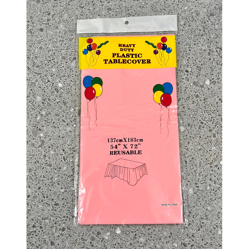 Agar.shop 6 Seater Plain Plastic Table Cover Waterproof Rectangular Disposable Party Decoration ...