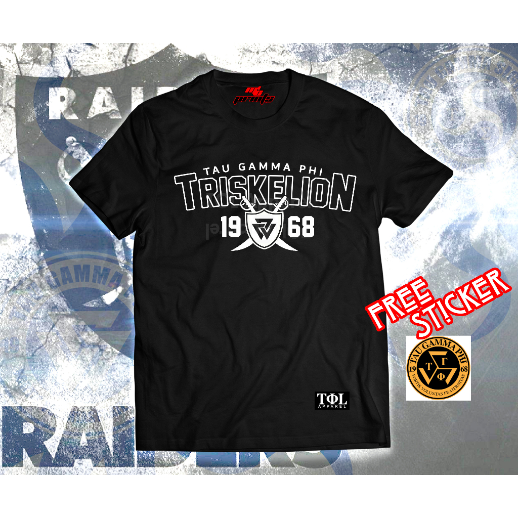 Triskelion Fratshirt Tau Gamma Phi / Sigma RAIDER inspired (COMES WITH ...