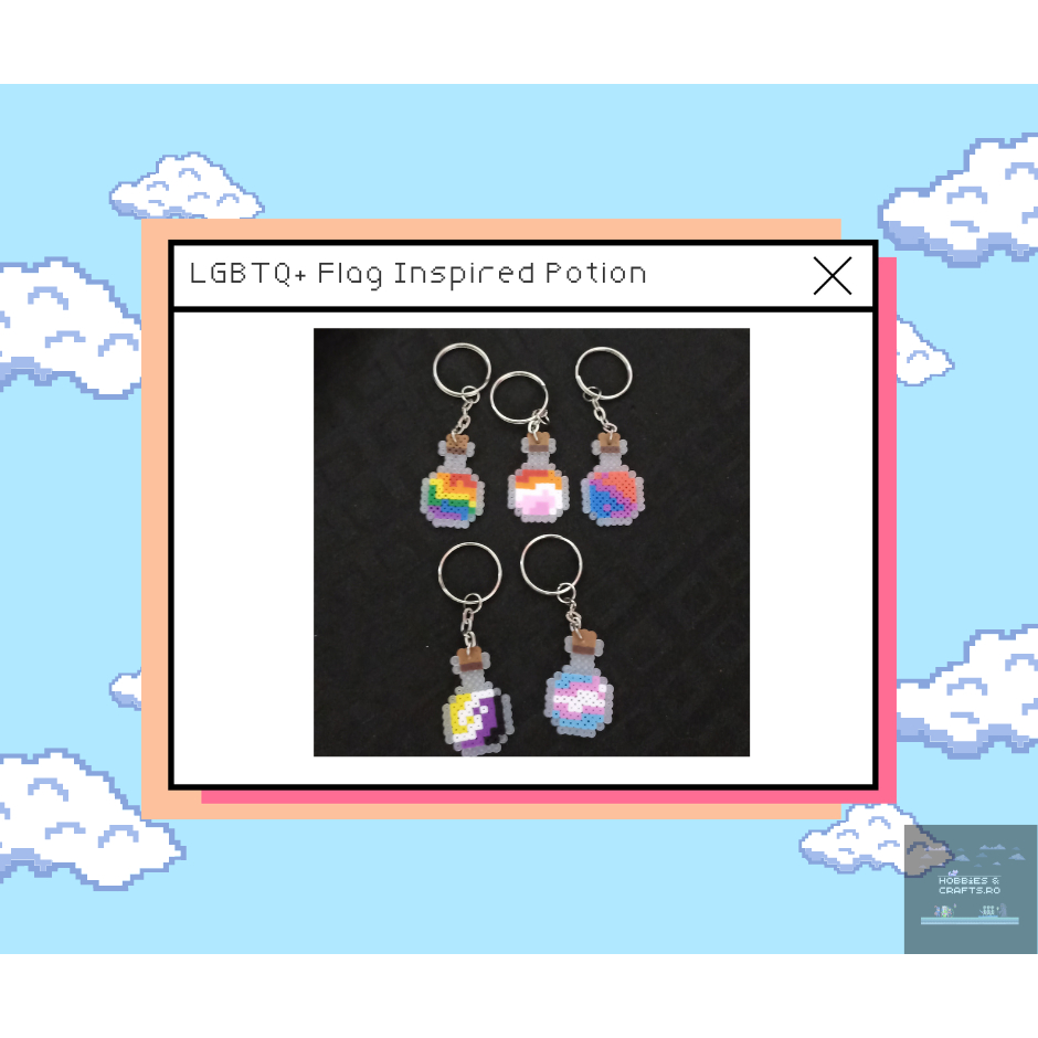 LGBTQ+ Flag Inspiration Potion - Perler Beads Keychain | Shopee Philippines