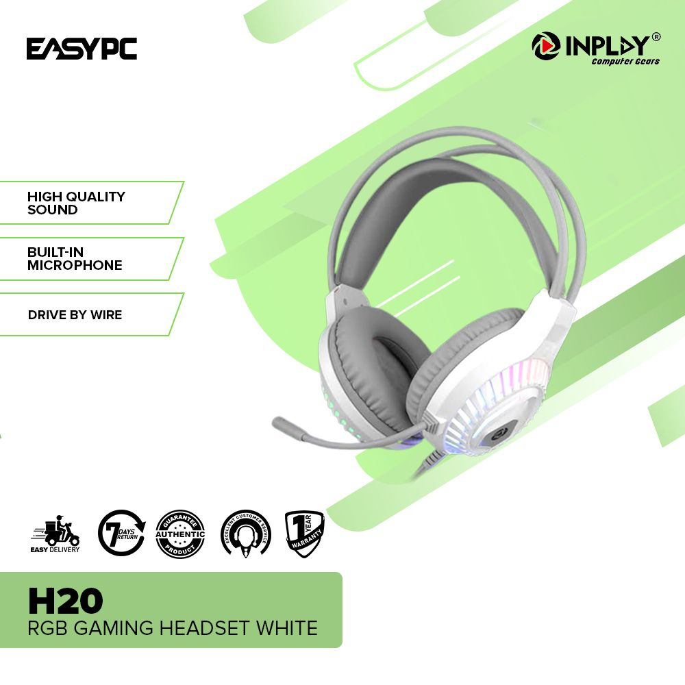 EasyPC| Inplay H20 noise cancelling Gaming Headset| RGB| Black and ...
