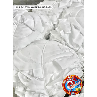 MAKAPAL 1kg PURE COTTON Multi Purpose White Round Rag Bilog na Basahan ...