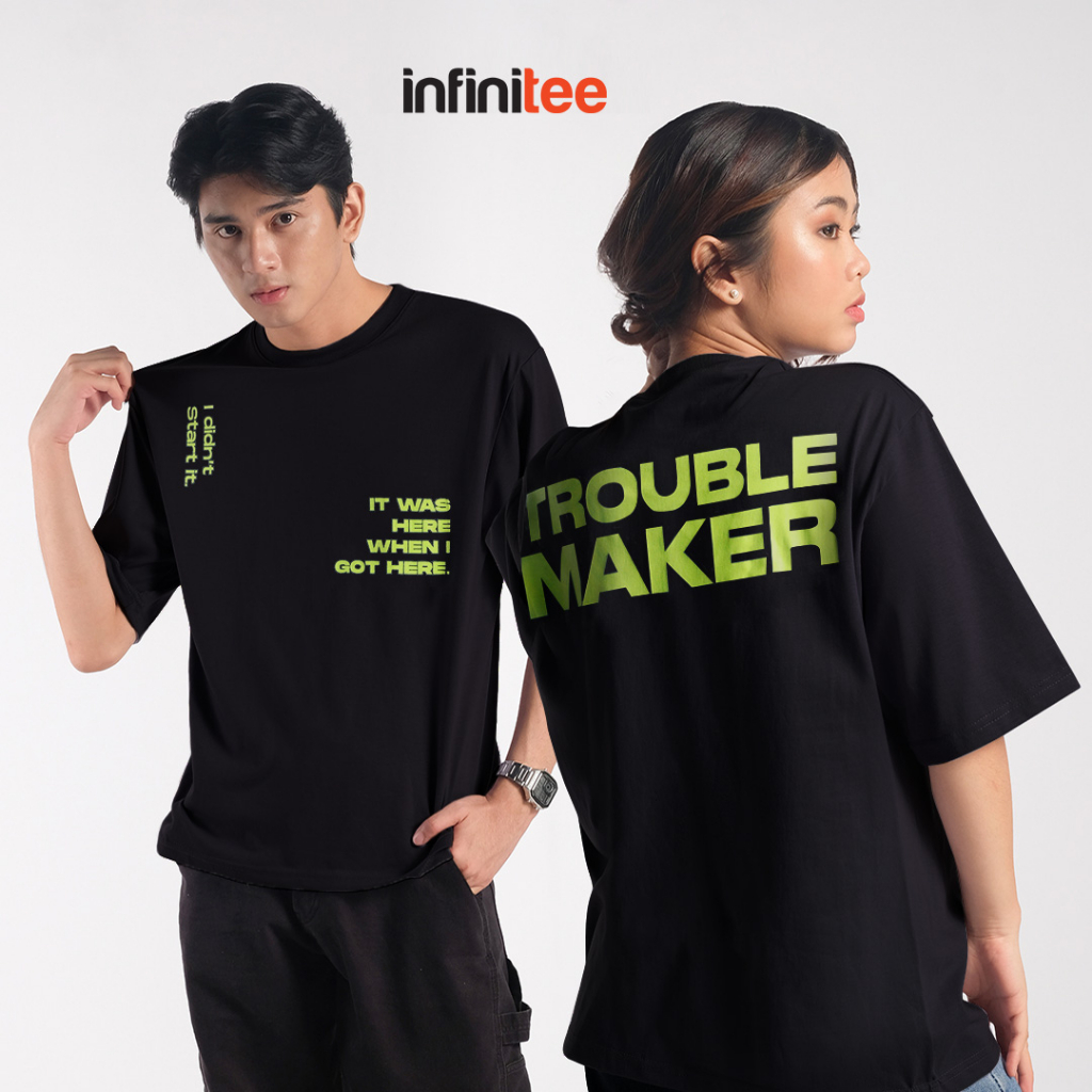 Infinitee Typographic Statement Oversized T Shirt For Men Women Plus ...