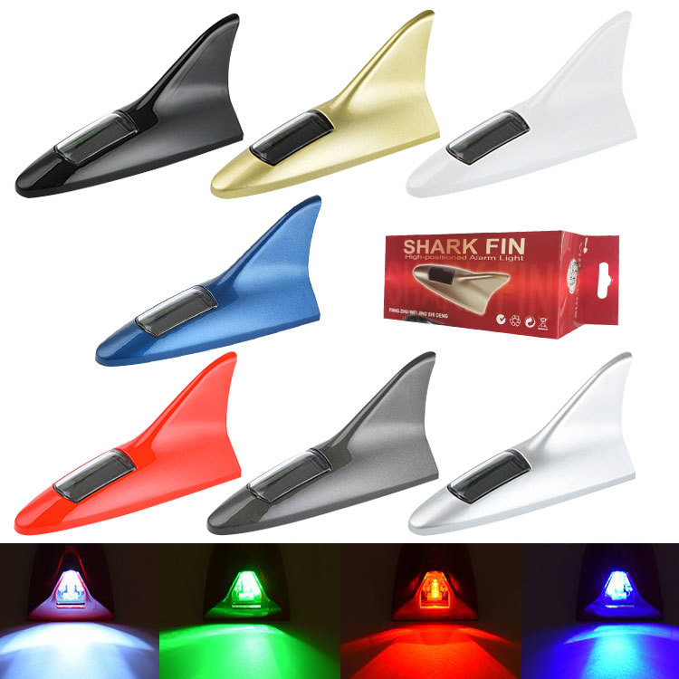 Car Decoration Lights Shark Fin and Tail Lights Anti-collision 8 LED ...