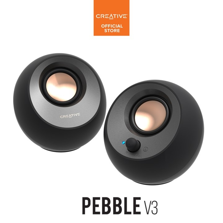 Creative Pebble V3 Minimalistic 2.0 USB-C Desktop Speakers White / Black With USB Audio | Shopee ...