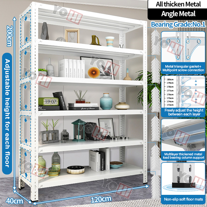 7/6/5 Layer 200*200 Steel Rack Metal Rack Boltless Rack Heavy Duty ...