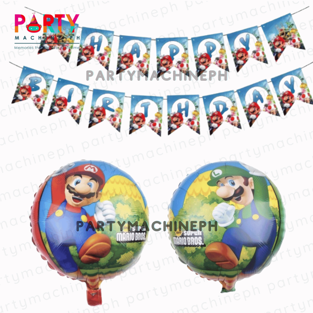 super mario happy birthday banner / super mario birthday decors/ super ...