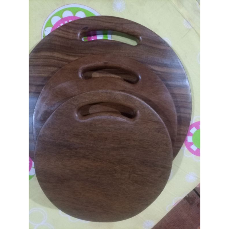 onhand(buy 10+1)sangkalan round chopping board made in iron wood ...