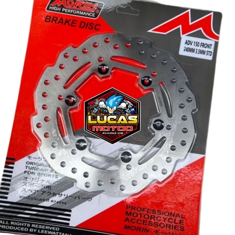 rotor disk front and rear for ADV150 ADV 150 MORIN BRAND | Shopee ...