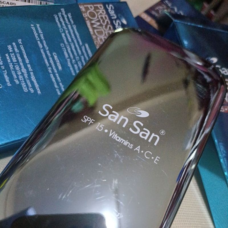 San San Pressed Powder 10g: Silk/ Satin/ Honey/ Porcelain/ Light Ivory ...