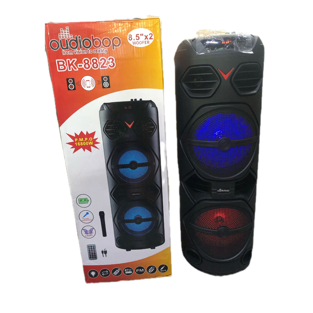 100% Original AMZ BK-8823 Karaoke Stereo Portable Wireless Bluetooth ...