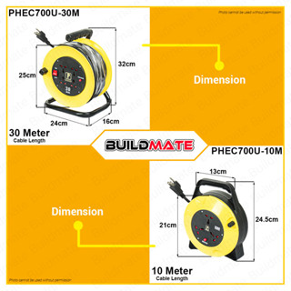 BUILDMATE Powerhouse Electric Extension Wheel 10M 30M Universal Outlet ...