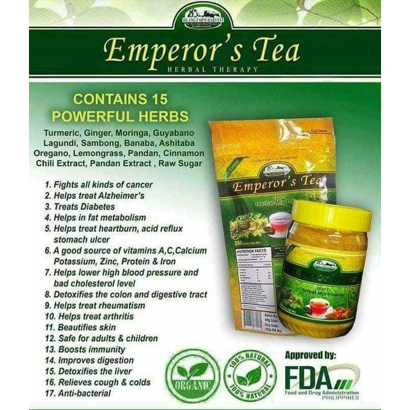 Emperor Tea Turmeric 15 n 1 Plus other Herbs (2pcs 1Pack 350g & 1Jar ...