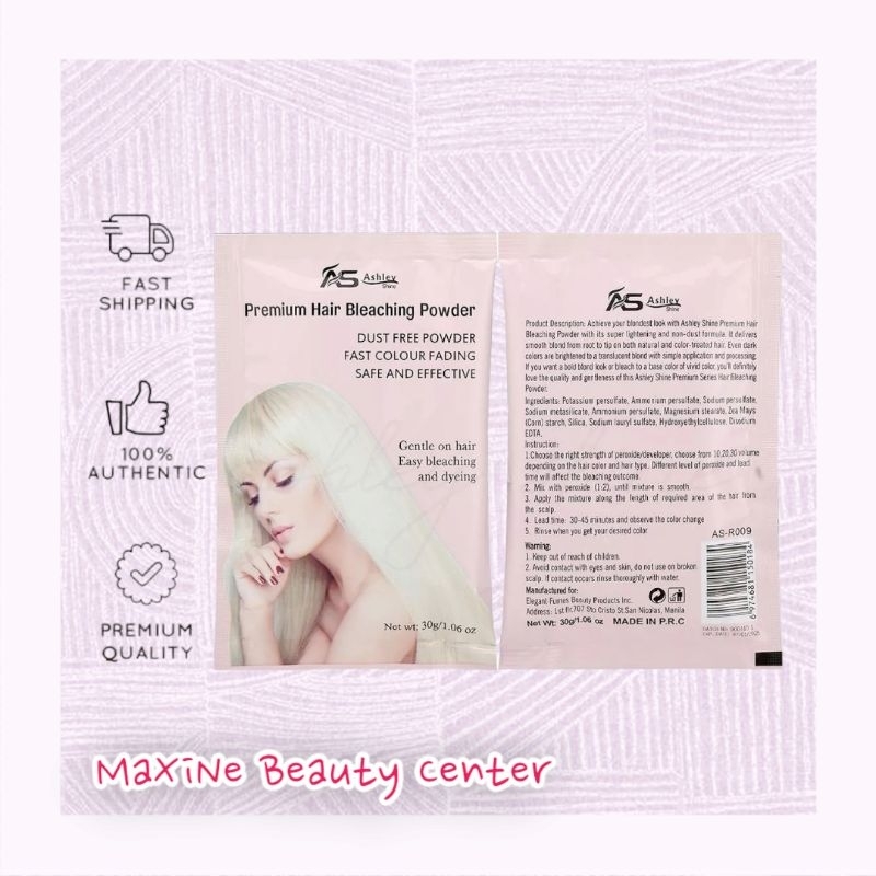 ASHLEY SHINE PREMIUM hair bleaching powder 30g | Shopee Philippines