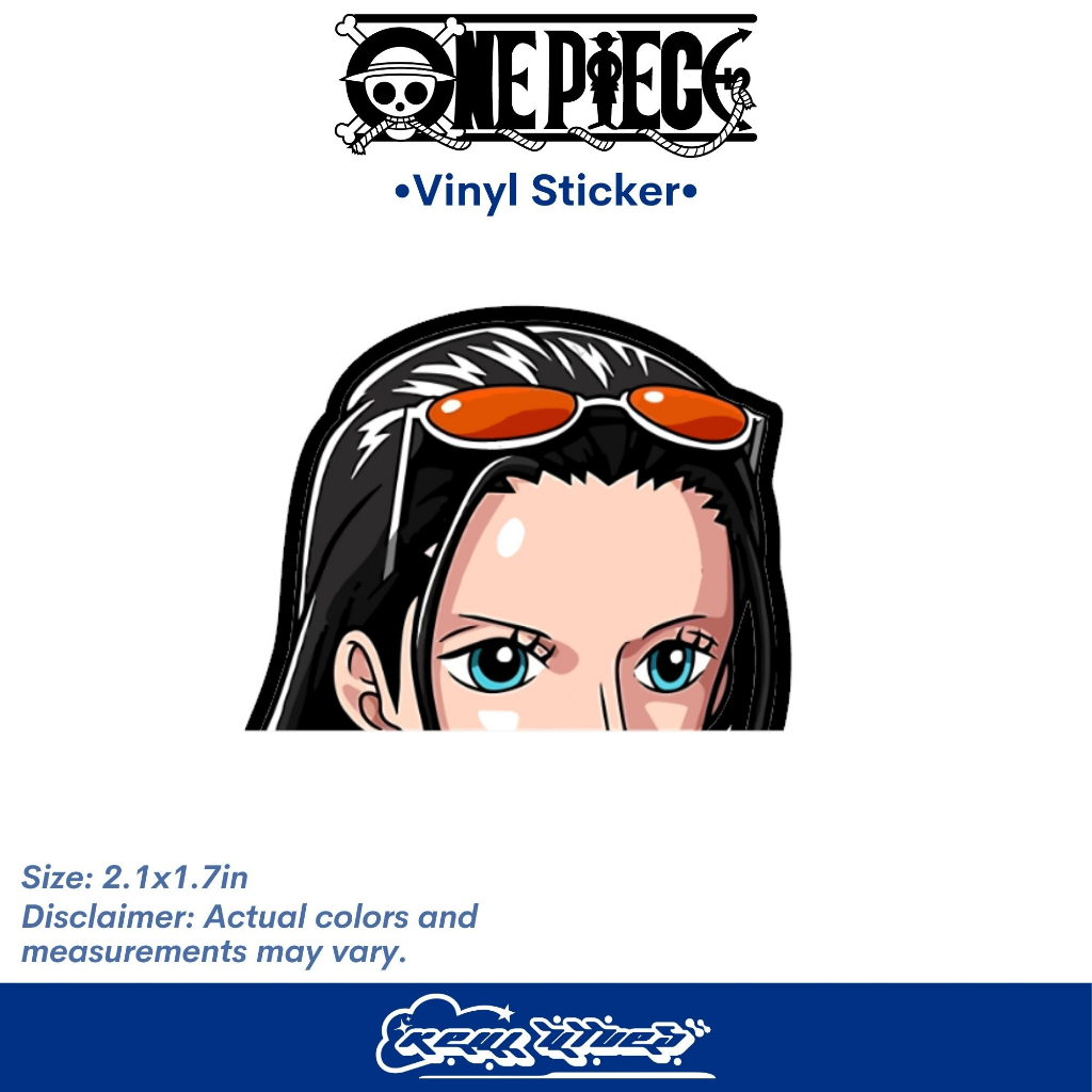 Nico Robin One Piece Sticker Anime Peeking Vinyl Peeker Stickers ...
