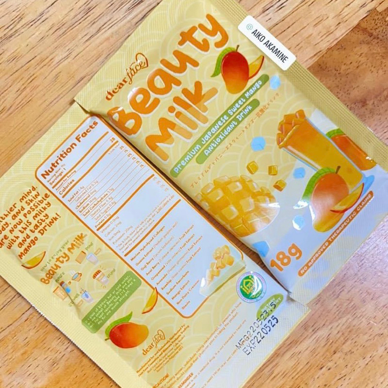 Dear Face Beauty Milk Sachets Premium Japanese Mango Melon Collagen ...
