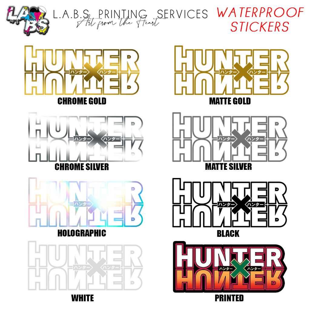 Hunter X Hunter - Vinyl Sticker CUTOUT (For Laptop, Motorcycle, Car ...