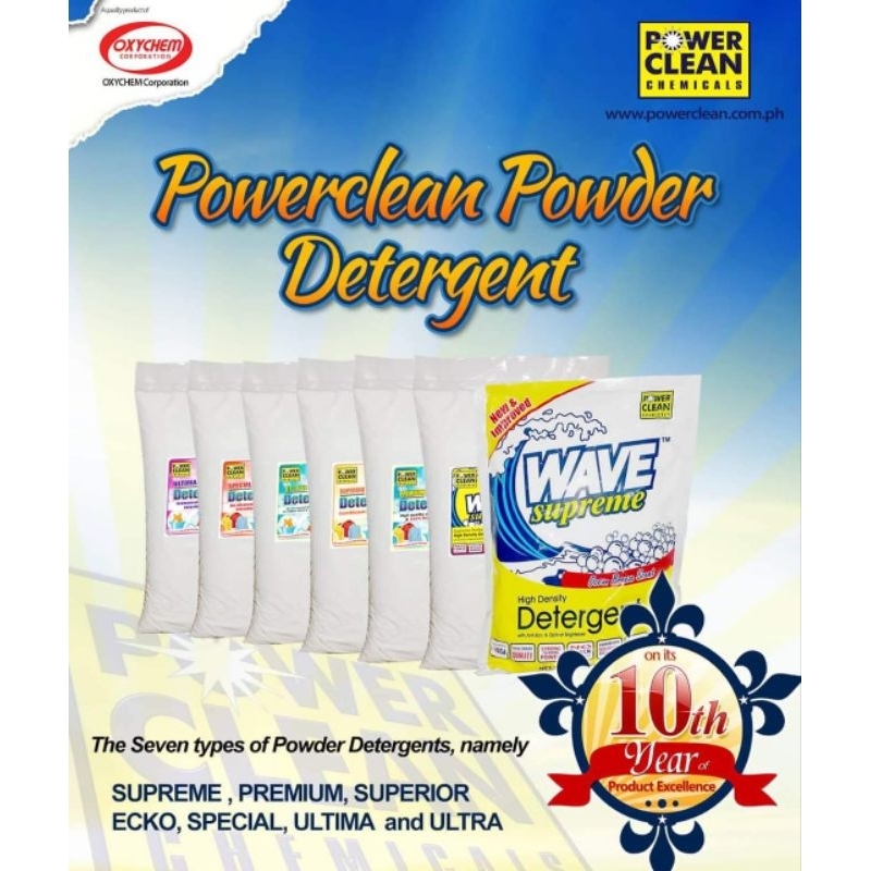 POWER CLEAN WAVE SUPREME/ ULTRA/SPECIAL Powder Detergent | Shopee ...