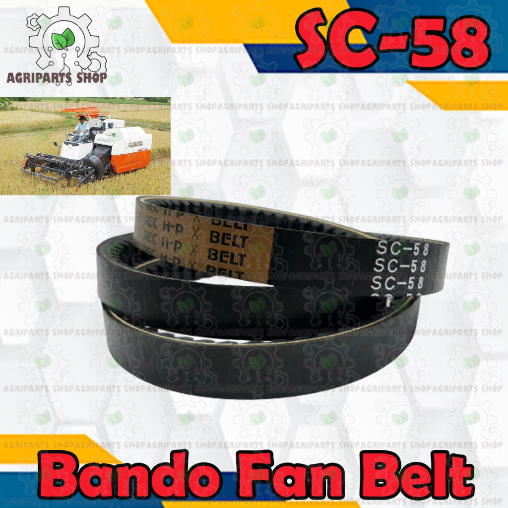 Thresher Drive Belt For Harvester Kubota DC93 By Bando Gold HP-X SC 58 ...