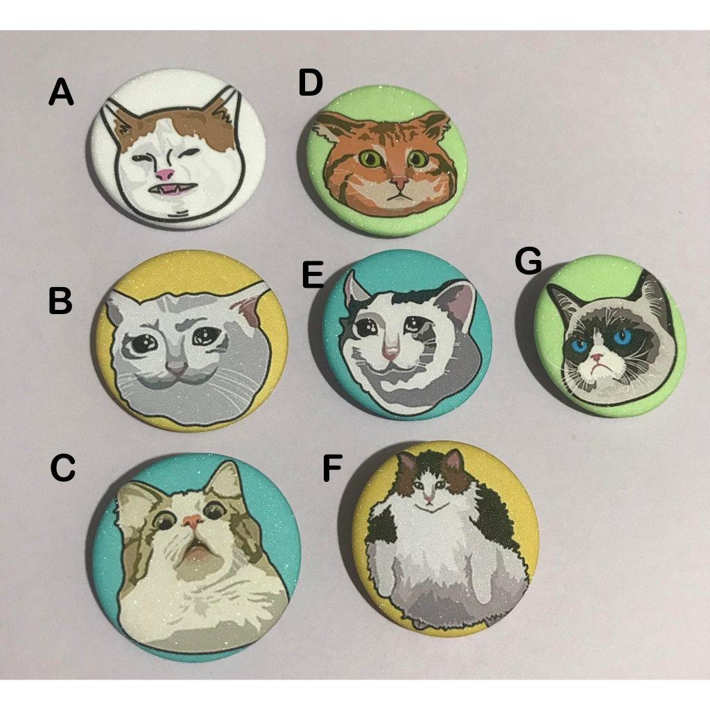 1.25" Cute Cat Memes Button Pins | Shopee Philippines