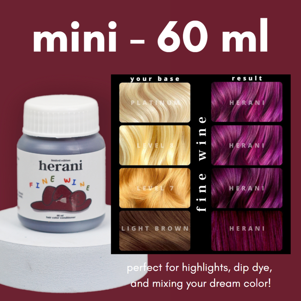 MINI Herani Semi Permanent Hair Dye Conditioner Based Non Damaging Hair ...