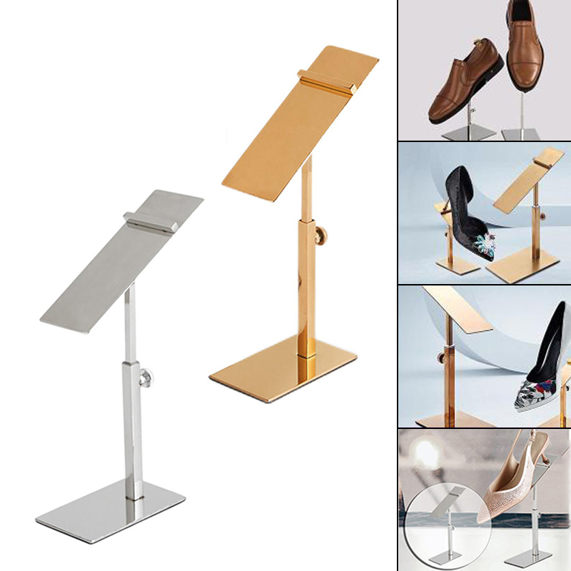 Stainless Steel Adjustable Shoes Display Stands Rack for Shopping Mall ...