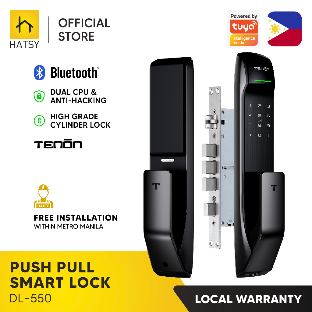 HATSY - DIGITAL PUSH PULL SMART LOCK, FINGERPRINT, PASSCODE, CARD HATSY ...