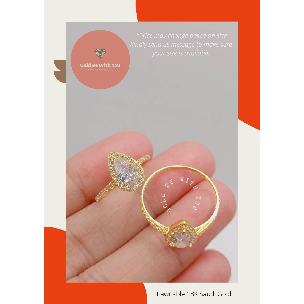 Pawnable 18k Saudi Gold Ellen Ring | Shopee Philippines