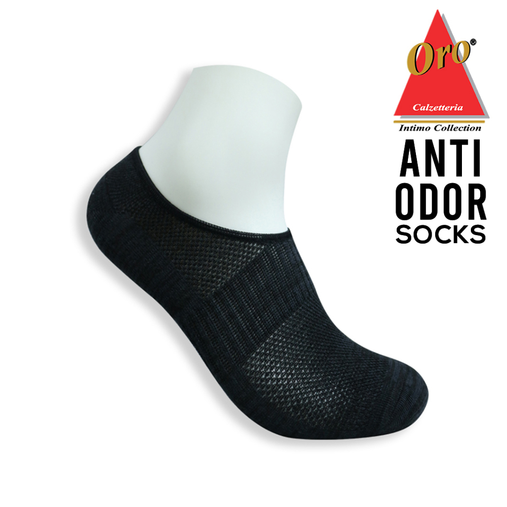 ORO Men Seamless Foot Cover Socks Heel Gel 3HS29 (3 Pairs) | Shopee ...