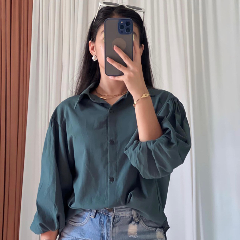 MORRIS (Button Down Puff Long Sleeves) | Shopee Philippines