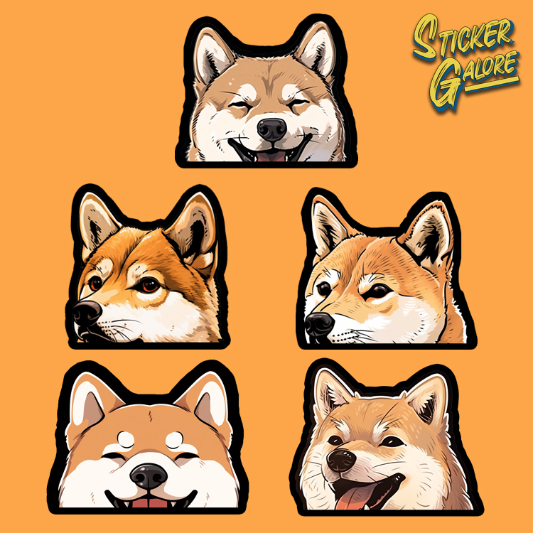 SHIBA INU DOG PEEKER STICKERS (WATEPROOF AND SCRATCH PROOF, VINYL ...