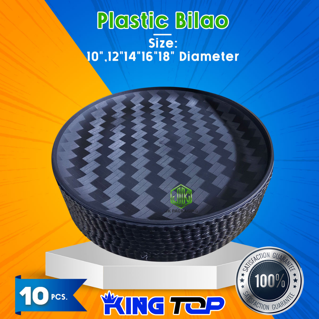 Bilao SALE! [1pc] Black Plastic Round Bilao Reusable Made of Clean ...