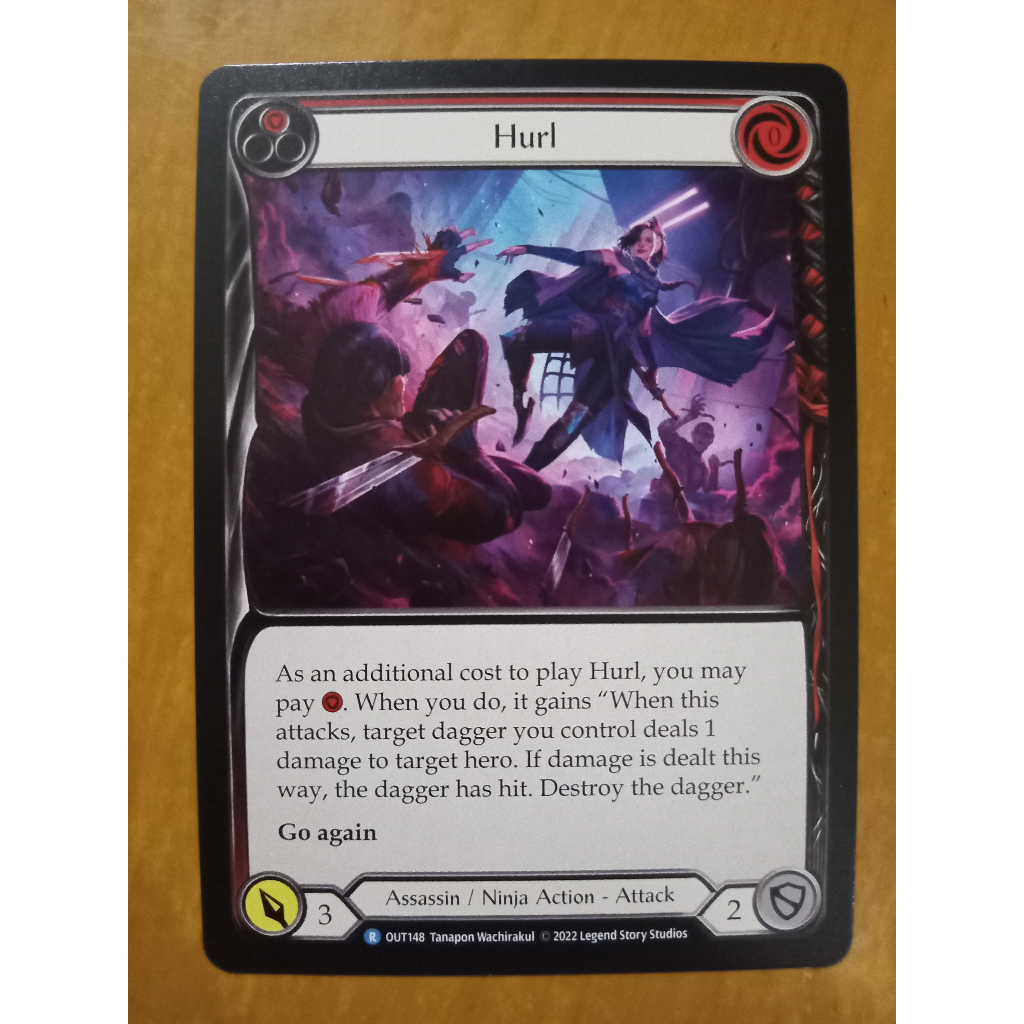 FAB Flesh and Blood TCG: Hurl Outsiders Rare Ninja Assassin Attack ...