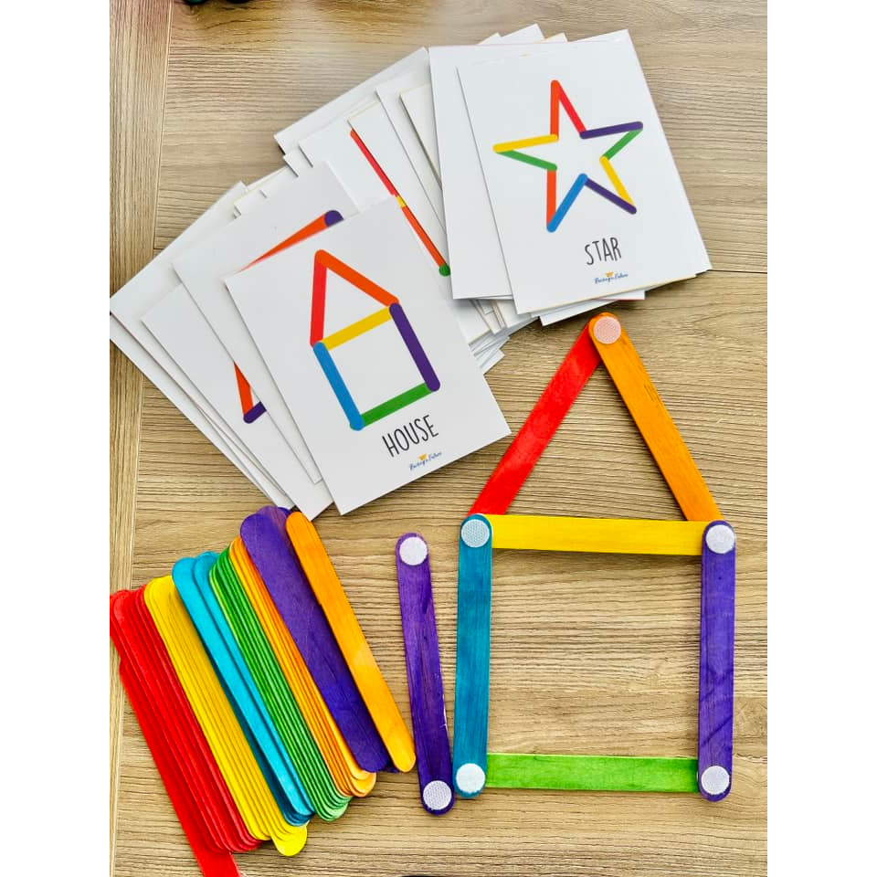 Popsicle Velcro Puzzle for Kids – Laminated Educational Toy | Colorful ...