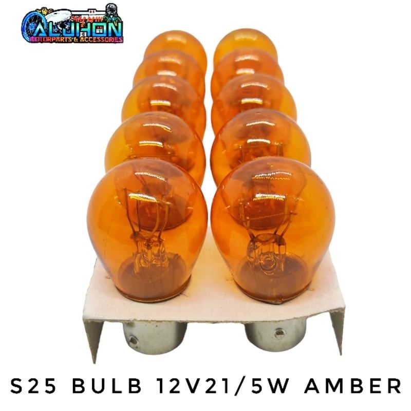 Stoplight Bulb S25 AMBER BULB 12V21/5W 1PC (ORANGE) | Shopee Philippines