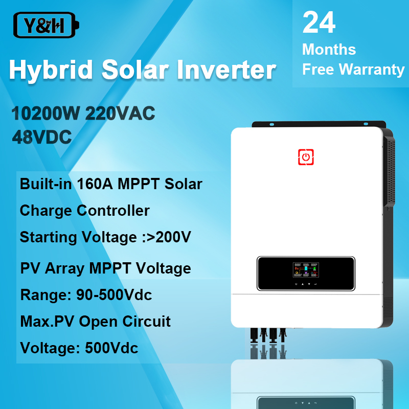 Y&H 10.2KW On/Off grid solar hybrid inverter Built-in 160A Charge ...