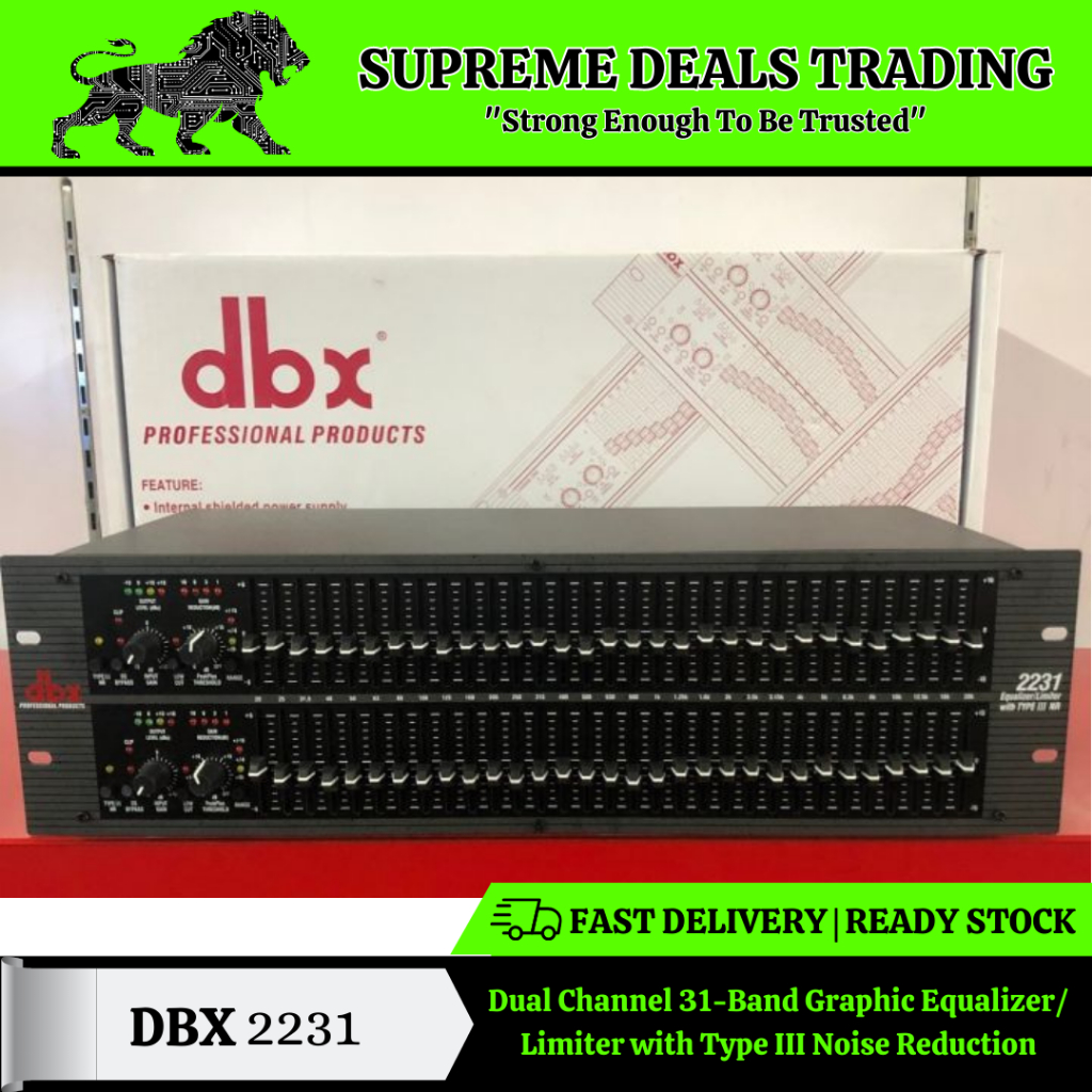 HIGH QUALITY GRAPHIC EQUALIZER DUAL CHANNEL 31-BAND DBX 2231 | Shopee Philippines