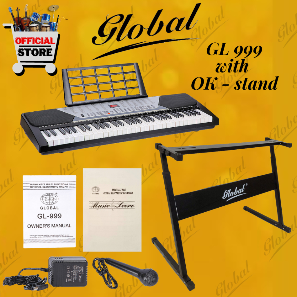 GLOBAL KEYBOARD GL 999 61 STANDARD KEYS LED Display GREAT FOR BEGINNERS ...